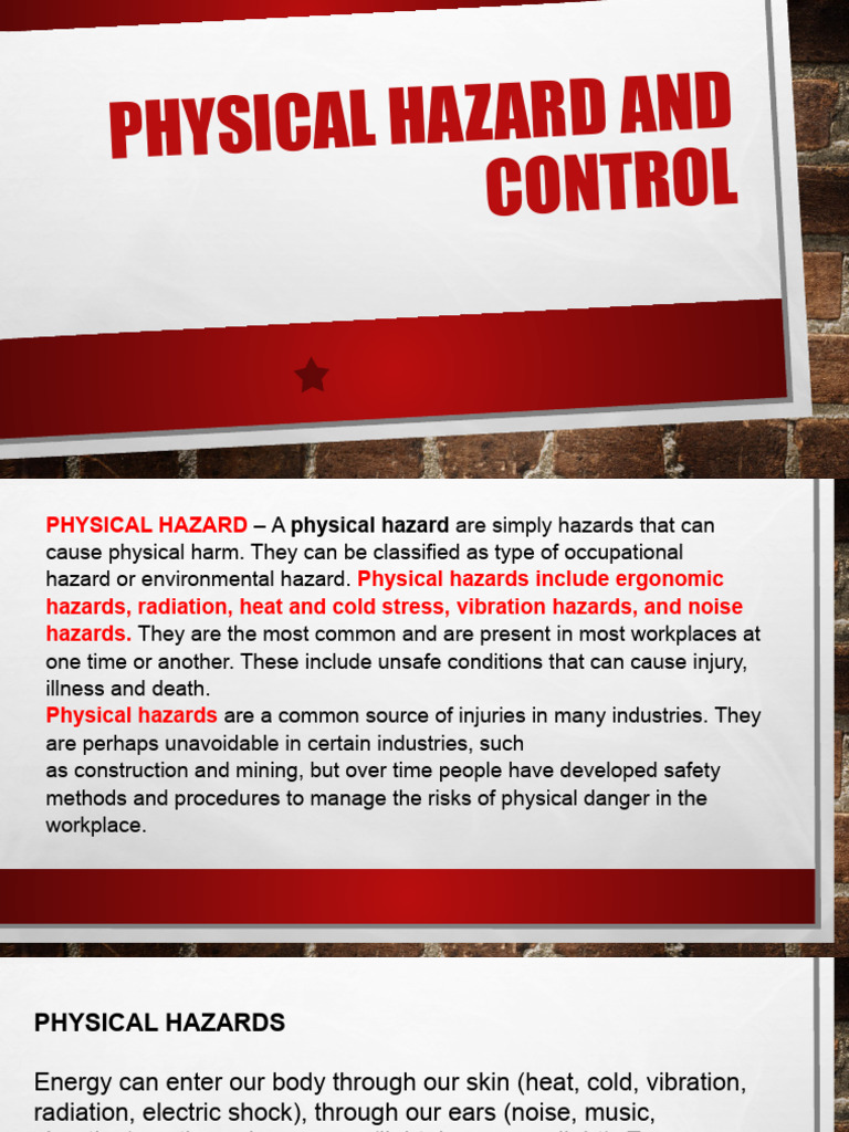 Physical and Psychosocial Hazard and Control | PDF | Hazards | Ultraviolet