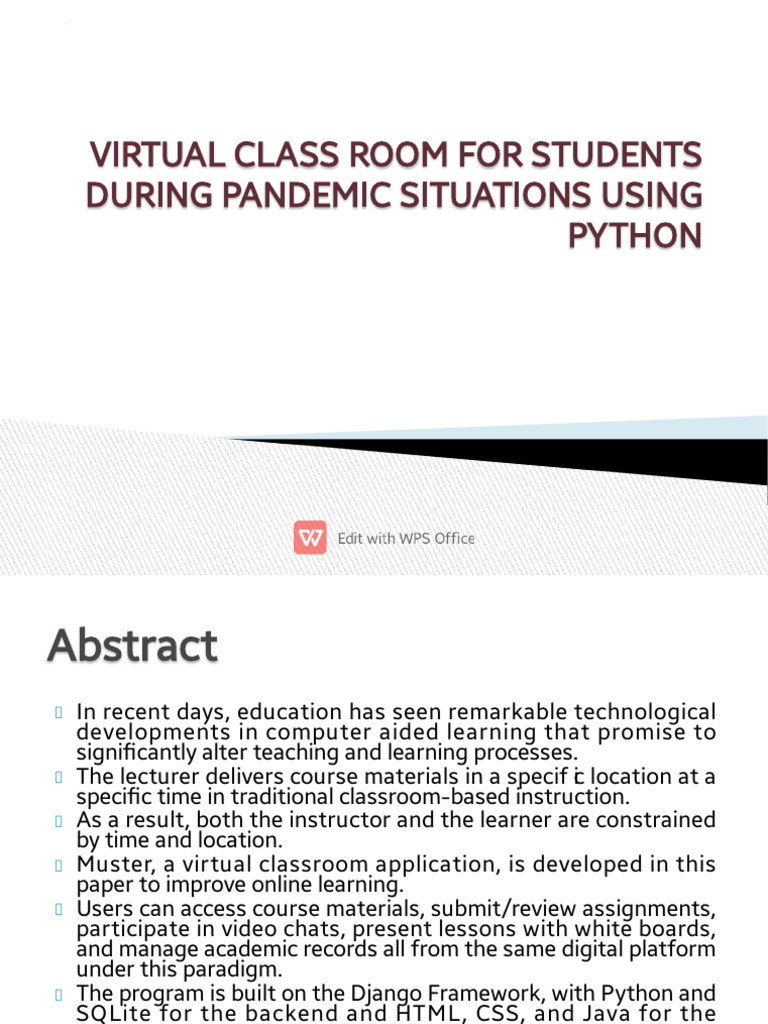 Virtual Class Room Final | Download Free PDF | Educational Technology | Artificial Intelligence