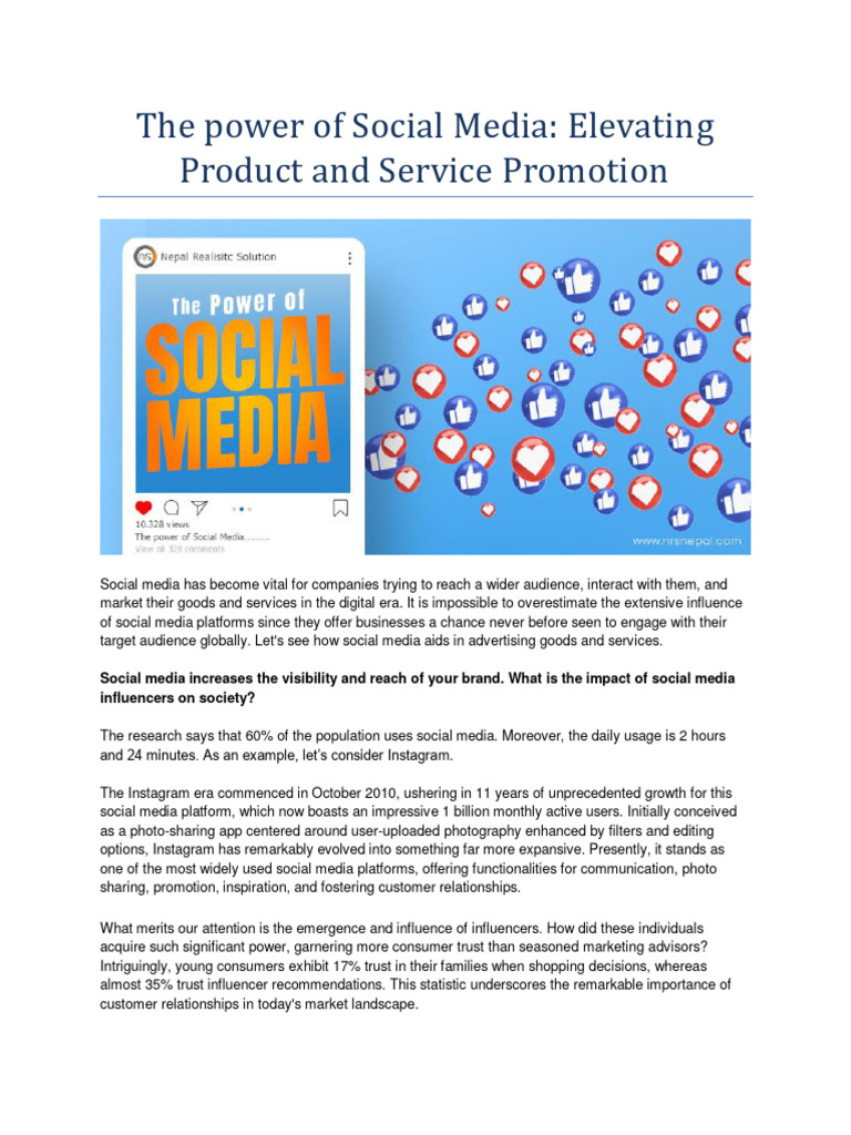 The Power of Social Media | PDF | Social Media | Popular Culture ...
