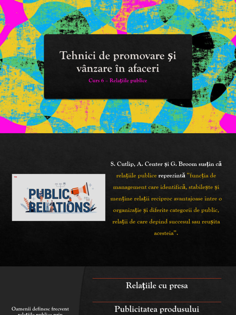 Curs 6 - Tehnici de Promovare | PDF