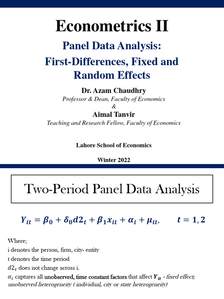 Panel Data Analysis | PDF | Fixed Effects Model | Ordinary Least Squares