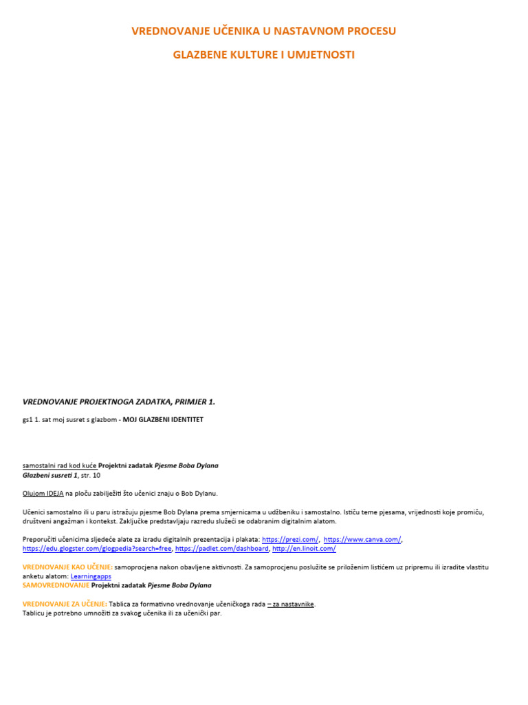 Vrednovanje Ucenika U Nastavnom Procesu | PDF