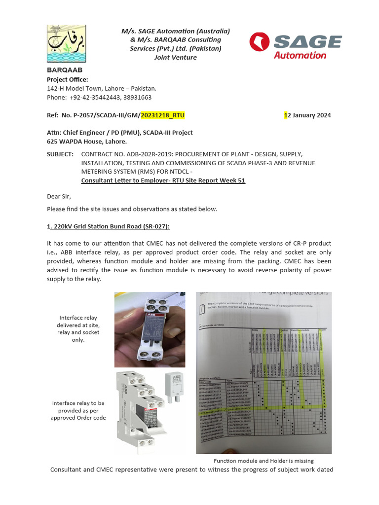 Consultant RTU Weekly Site Report Week 51 | Download Free PDF ...