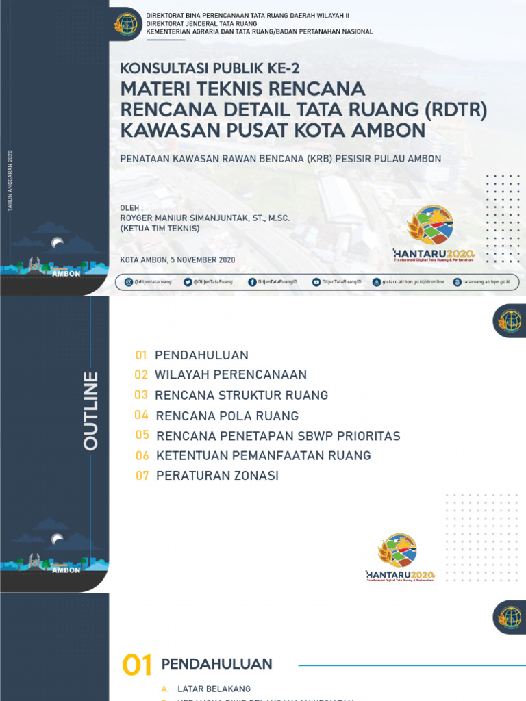 02 Paparan Teknis - KP2 - RDTR Kws Pusat Kota Ambon | PDF