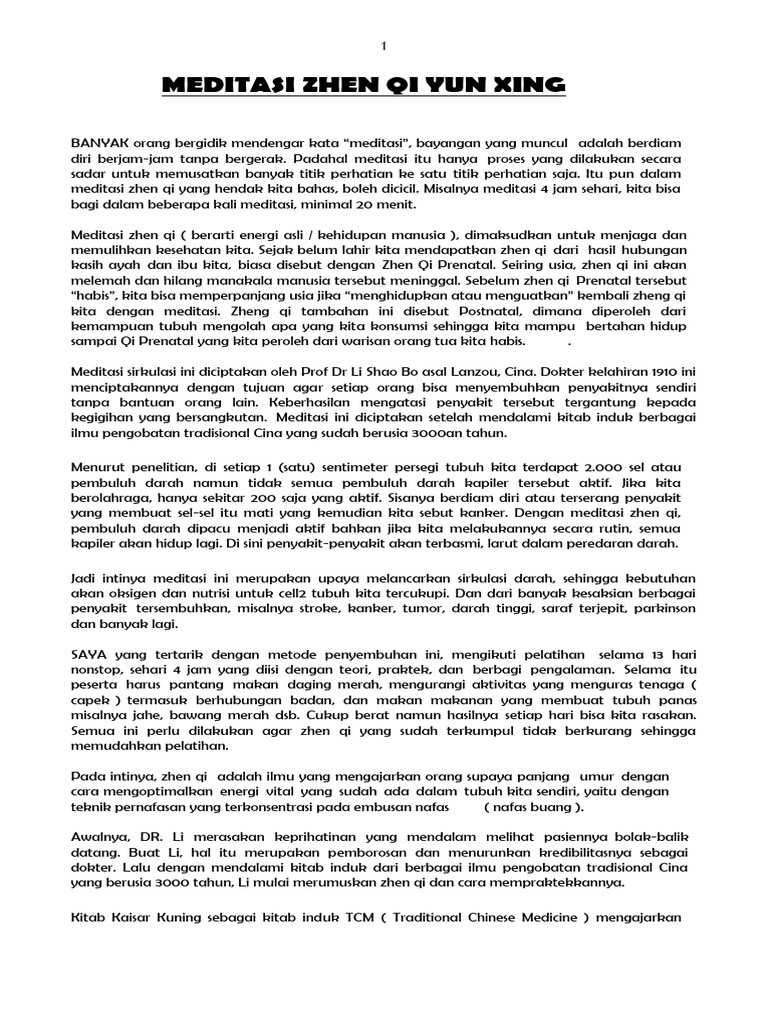 Zhen Qi Yun Xing | PDF