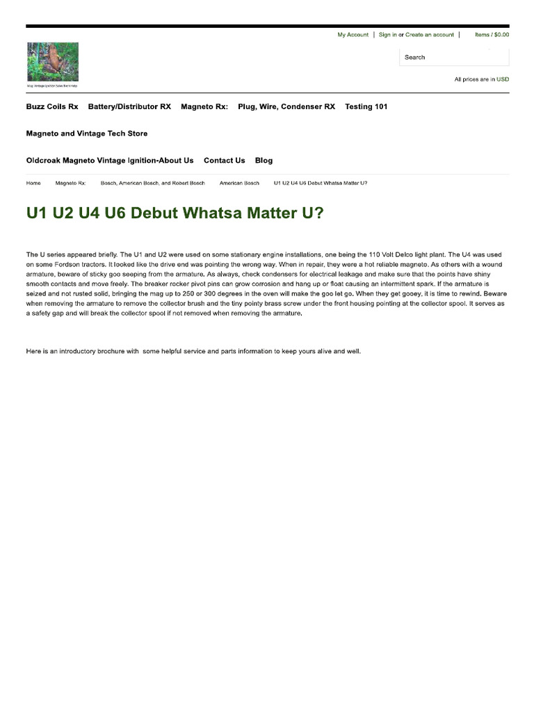 Bosch Magneto US | PDF