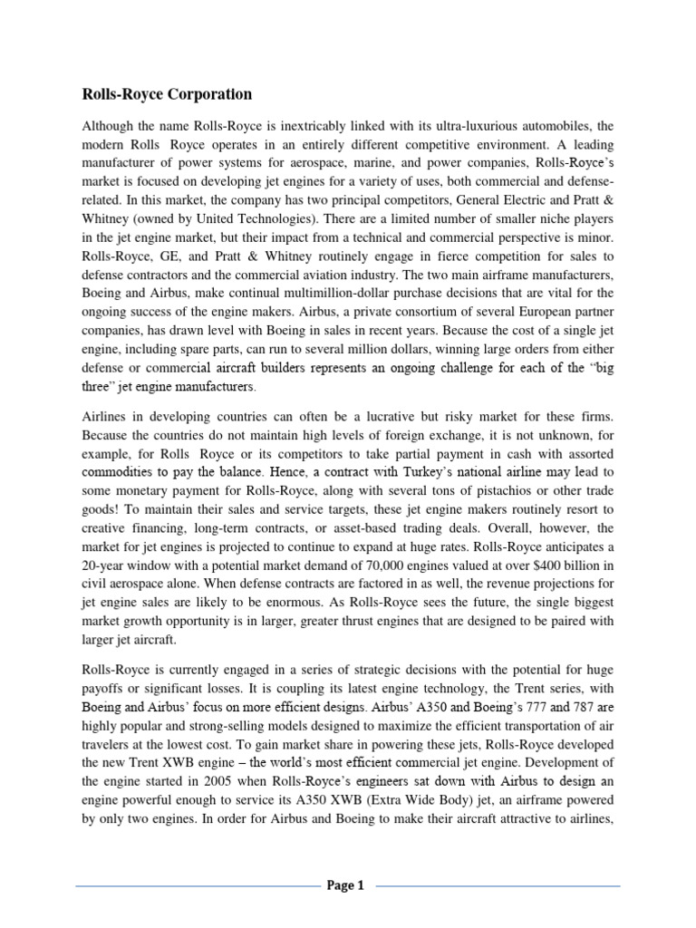 Rolls Royce Case | PDF