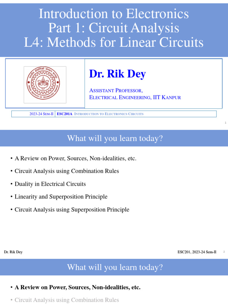 Lecture 04 | Download Free PDF | Electrical Network | Network Analysis ...