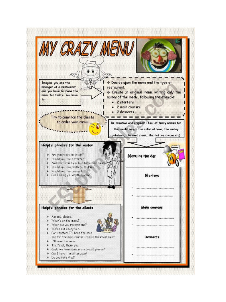 crazy menu | PDF