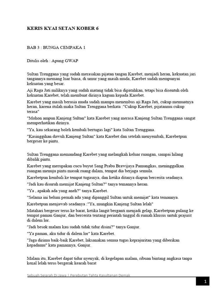 Petualangan Karebet di Demak | PDF