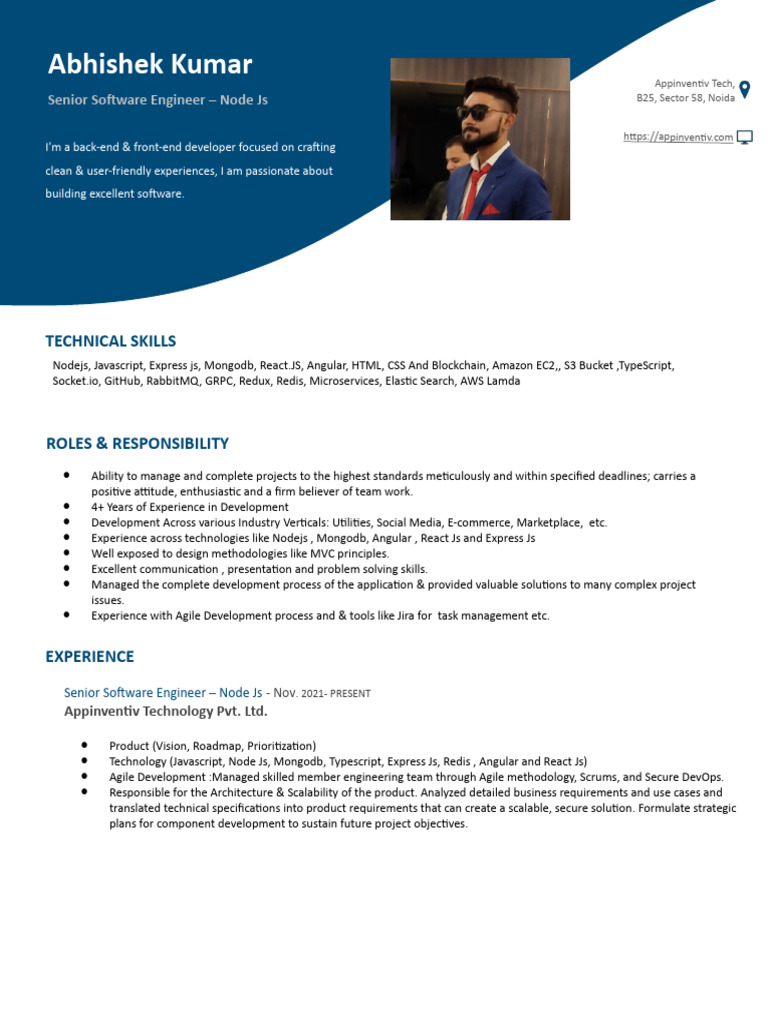 Abhishek Kumar Resume | PDF | Computers | Technology & Engineering