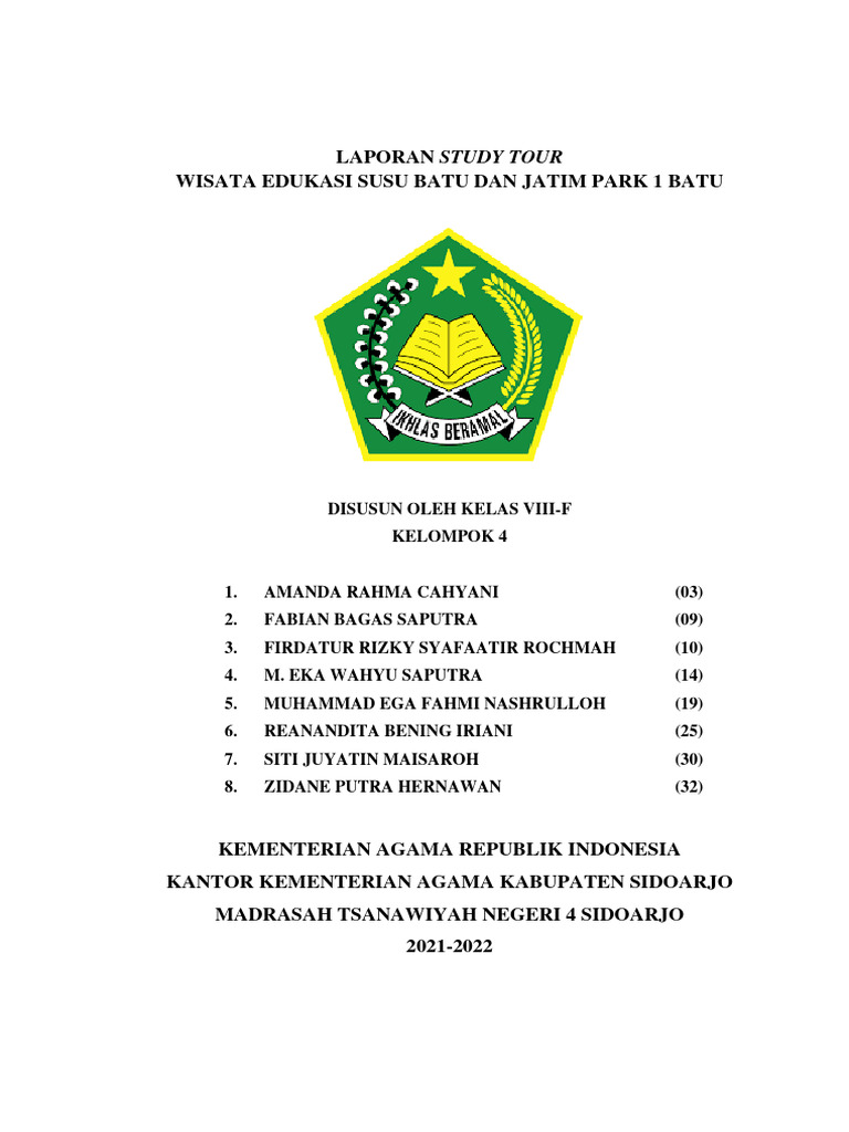 Laporan Study Tour | PDF