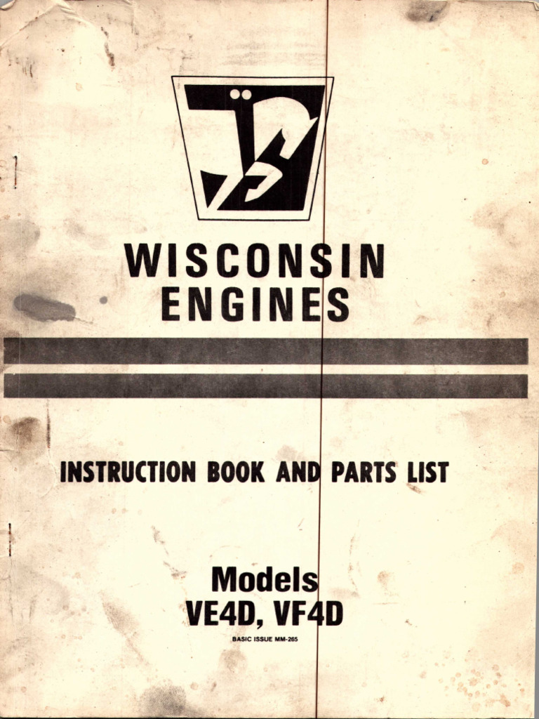 Wiscosin Ve4d-Vf4d Parts Operations | PDF | Pump | Ignition System