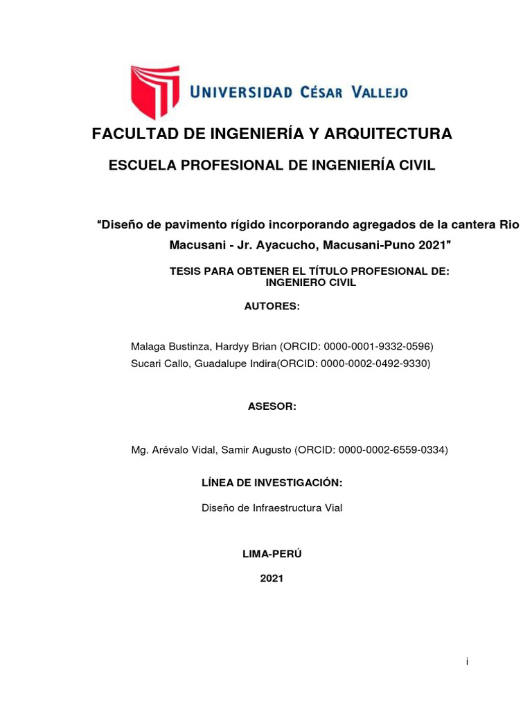 Malaga BHB Sucari CGI SD | PDF | Hormigón | Cemento