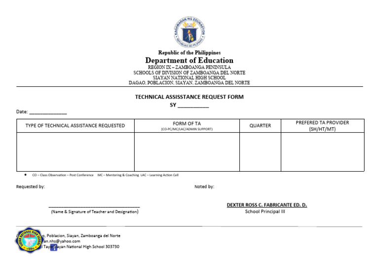 TA-request-Form | PDF