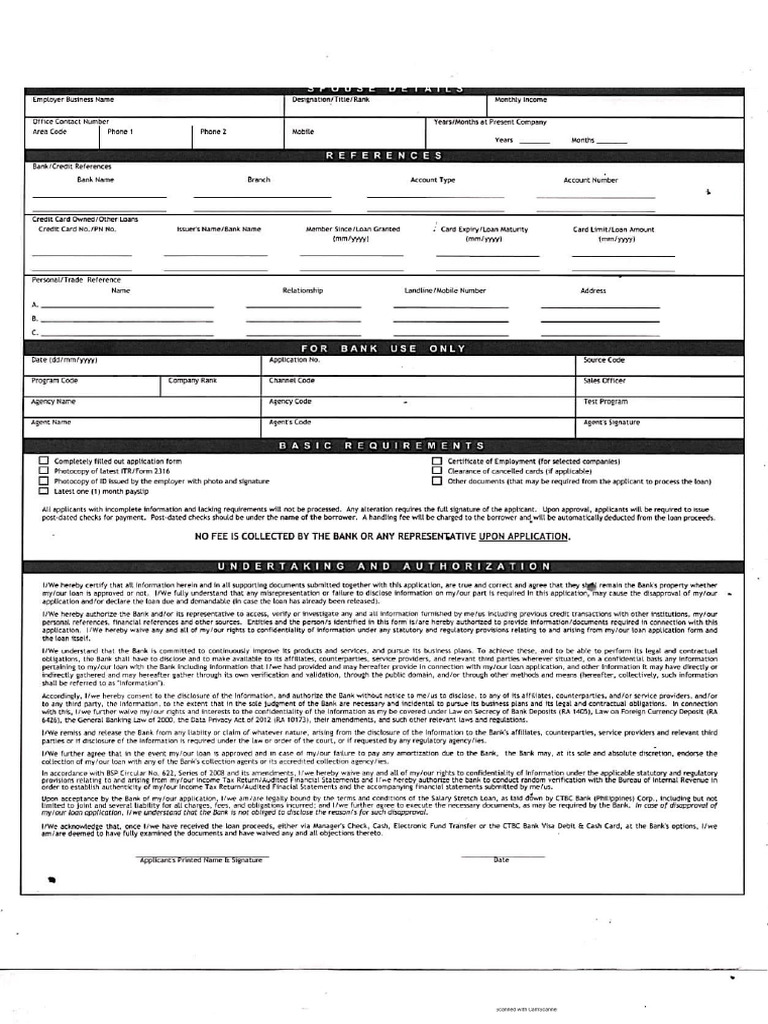 CTBC Form | PDF