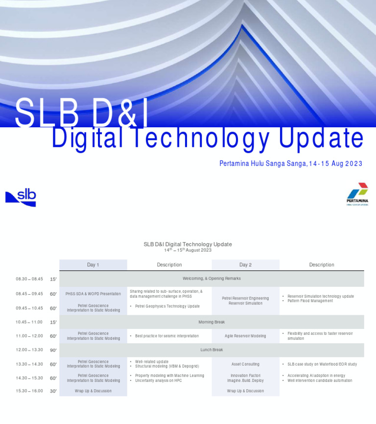 SLB D&I Technology Update | PDF | Computer Science | Applied Mathematics