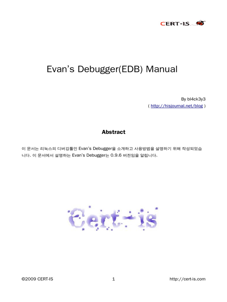 Evan's Debugger (EDB) Manual | PDF
