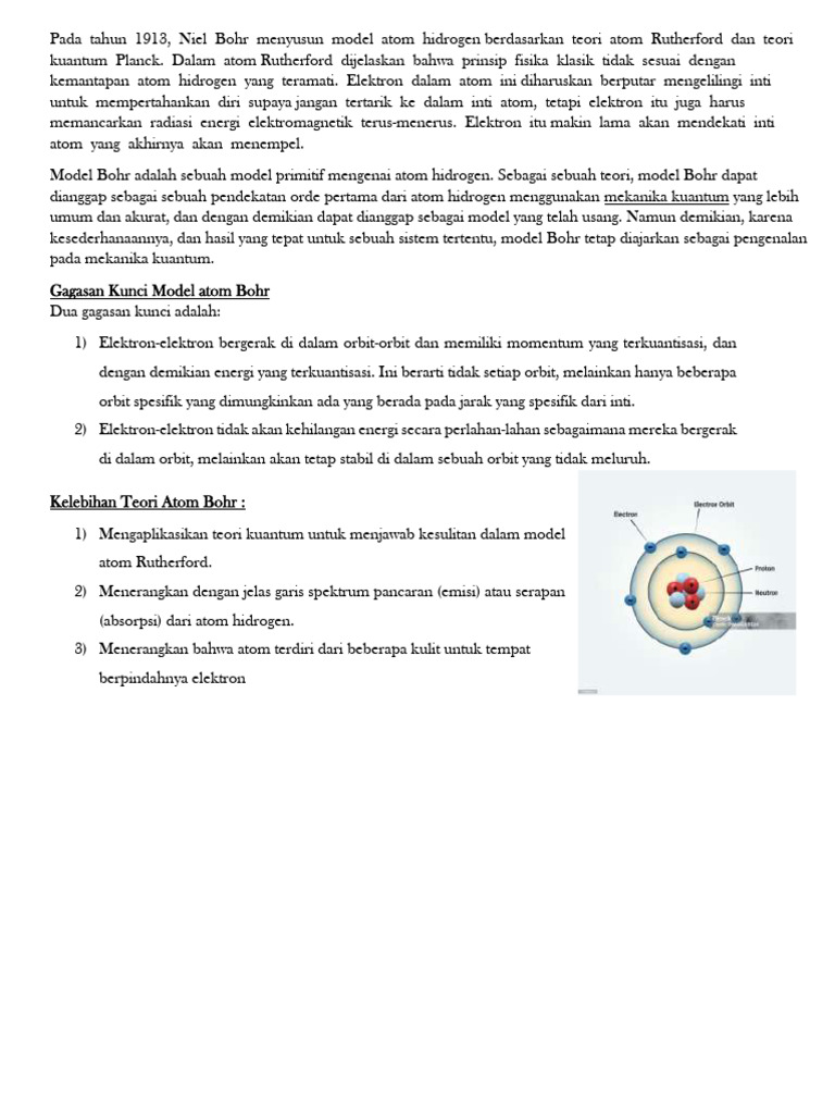Teori Atom Bohr | PDF | Seni | Teknologi & Rekayasa