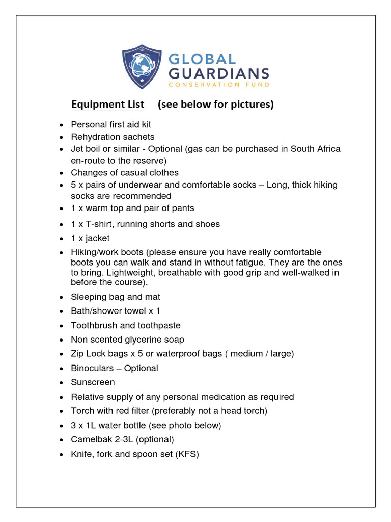 Equipment List | PDF