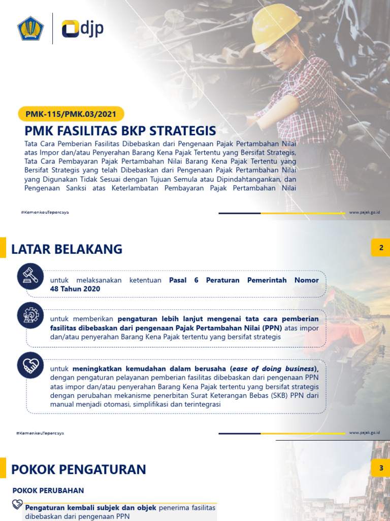 (Fasilitas BKP Strategis) PMK115 PJ03 2021 | PDF