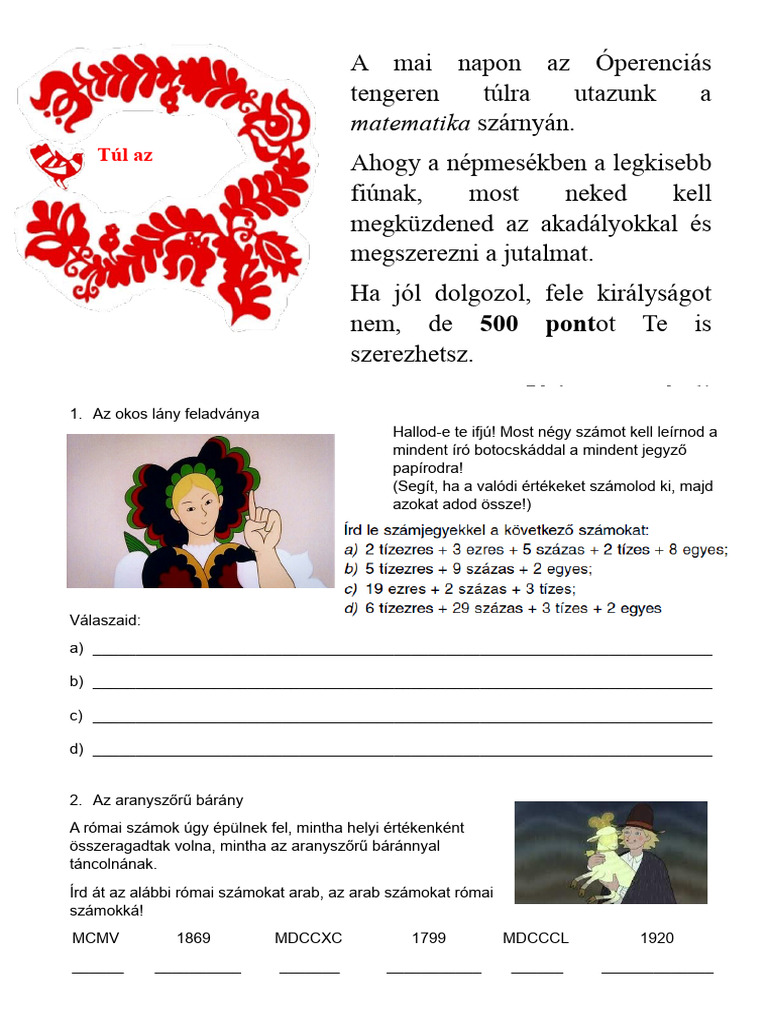 Nepmese-Matek Feladatlap | PDF