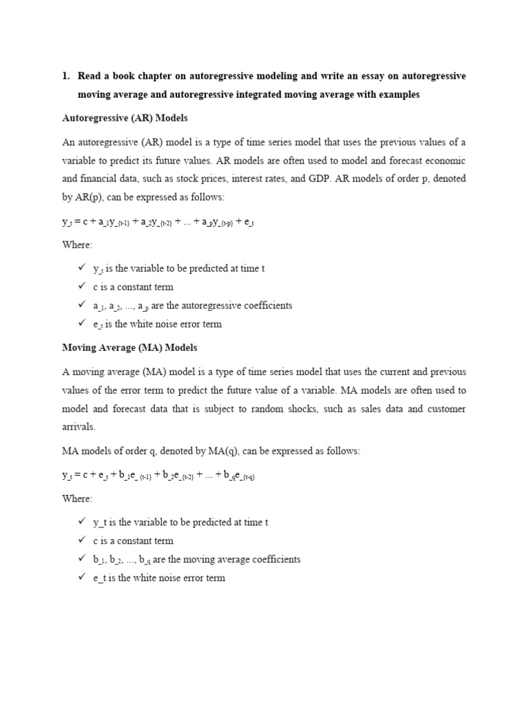 Autoregressive (AR) Models | PDF