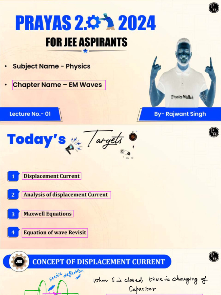 EM Waves 01 _ Class Notes __ Prayas JEE 2.0 2024 (1) | PDF EM Waves 01 _ Class Notes __ Prayas JEE 2.0 2024 (1) | PDF