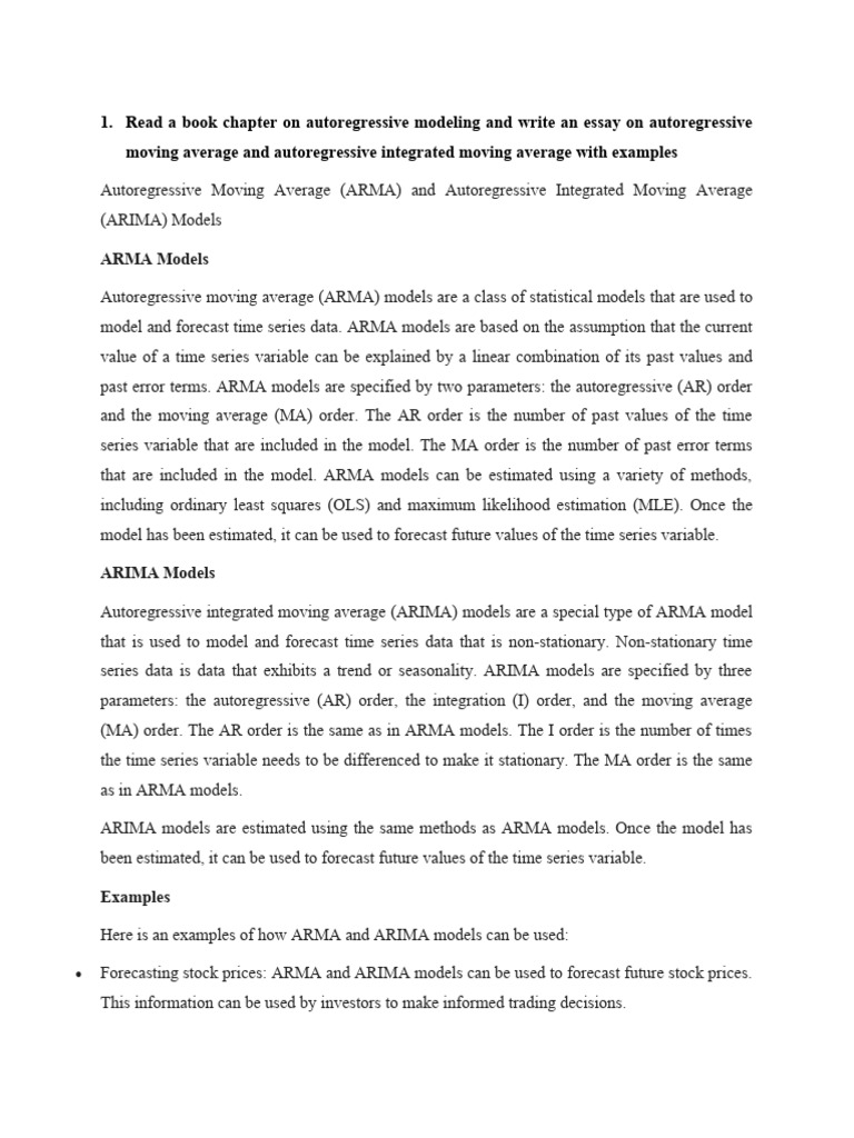 8 | PDF | Autoregressive Integrated Moving Average | Autoregressive Model