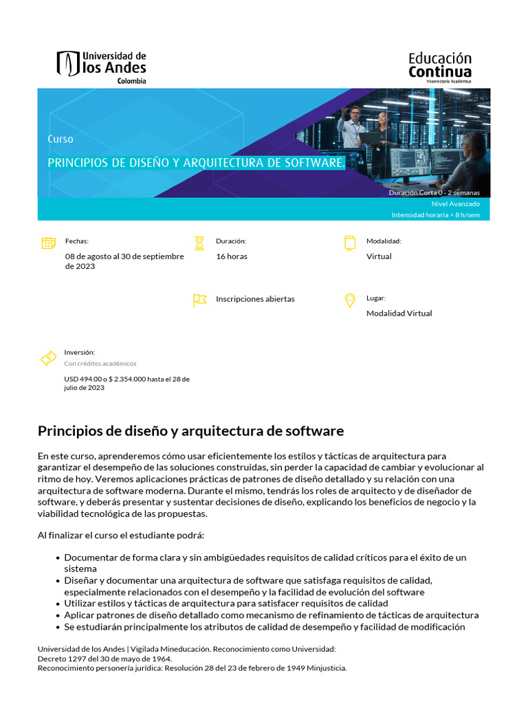 Principios de Diseño y Arquitectura de Software. | PDF
