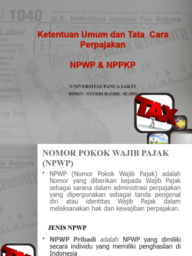 Psu - Kup NPWP & NPPKP | PDF