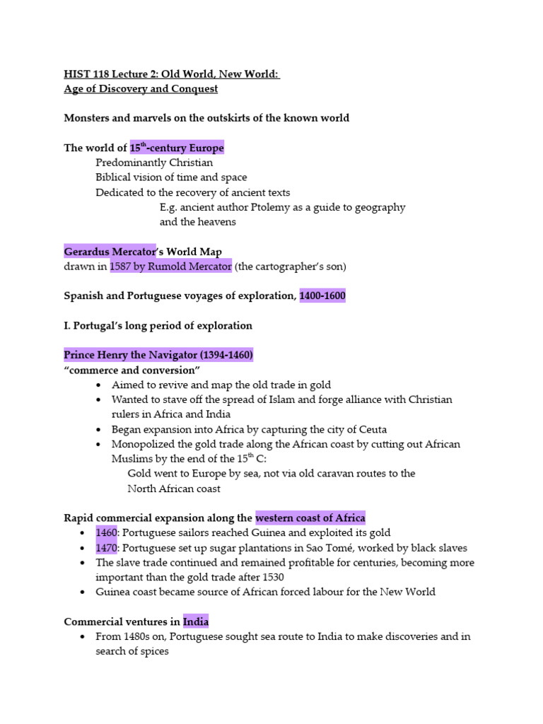 HIST118 Lec02 Old World New World | PDF | Christopher Columbus ...