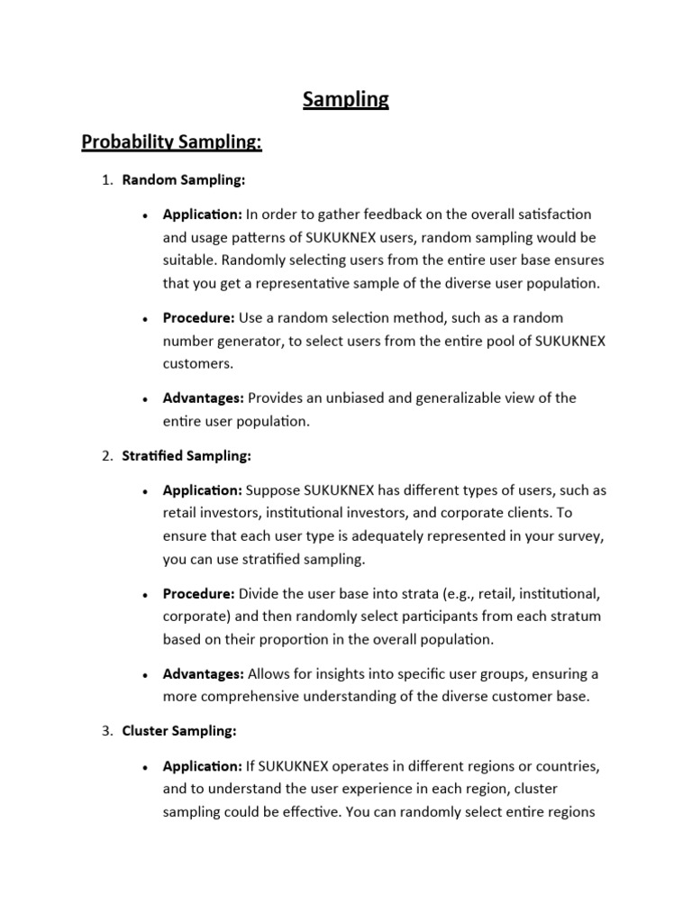 Sampling | PDF | Sampling (Statistics) | Methodology