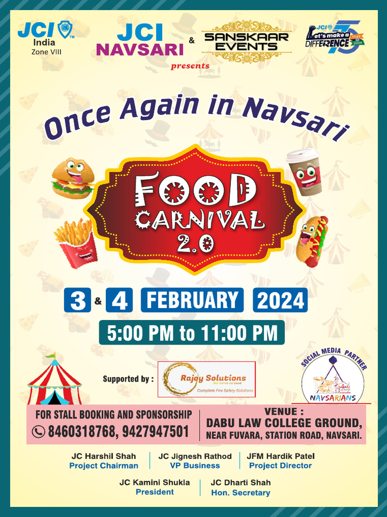 Jci - Navsari Food Carnival 2.0 | PDF