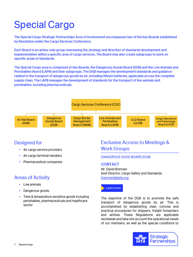 Special Cargo | PDF | Cargo | Dangerous Goods
