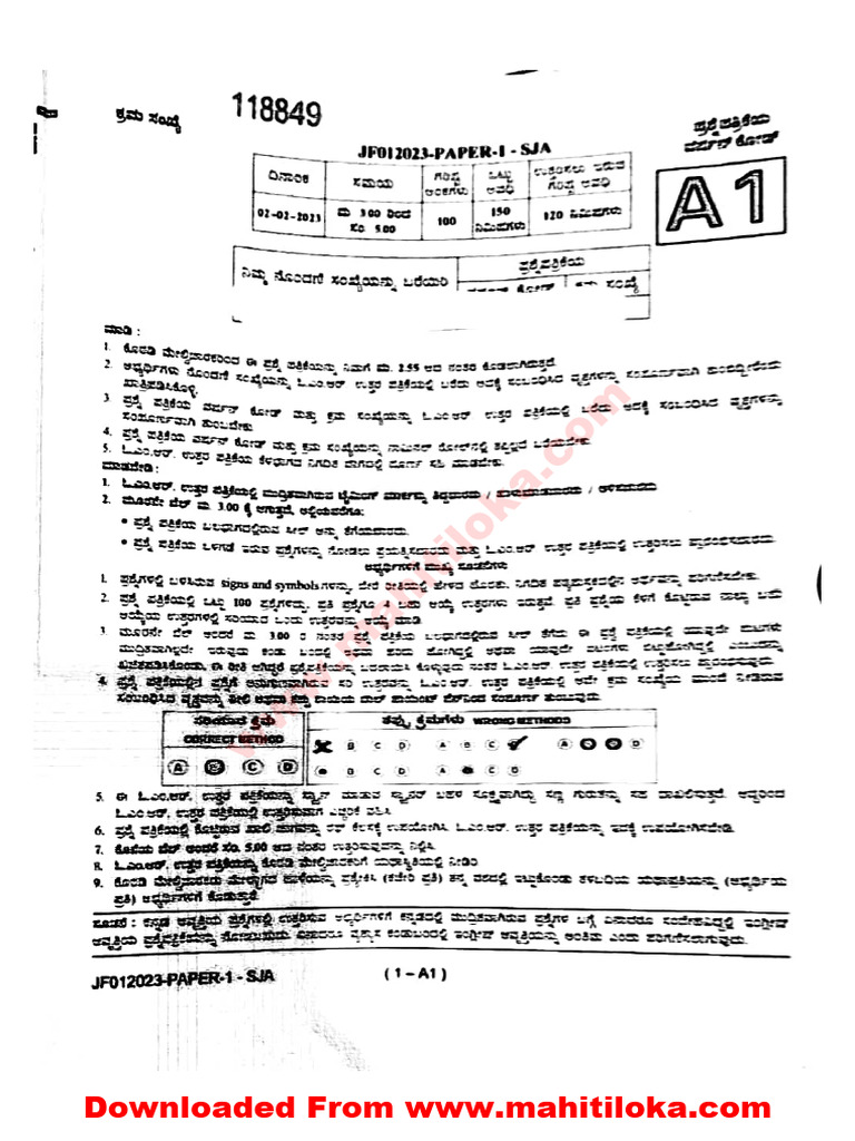 KEA - KSSCL GK Paper (02-02-2023) | PDF