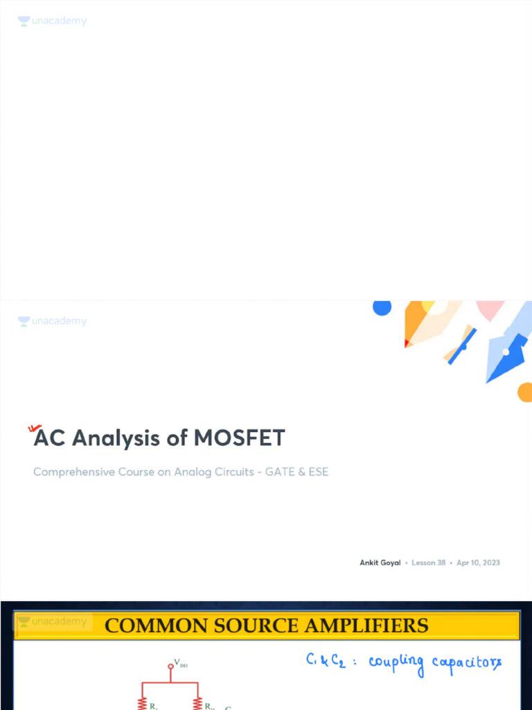 AC Analysis of MOSFET With Anno | PDF