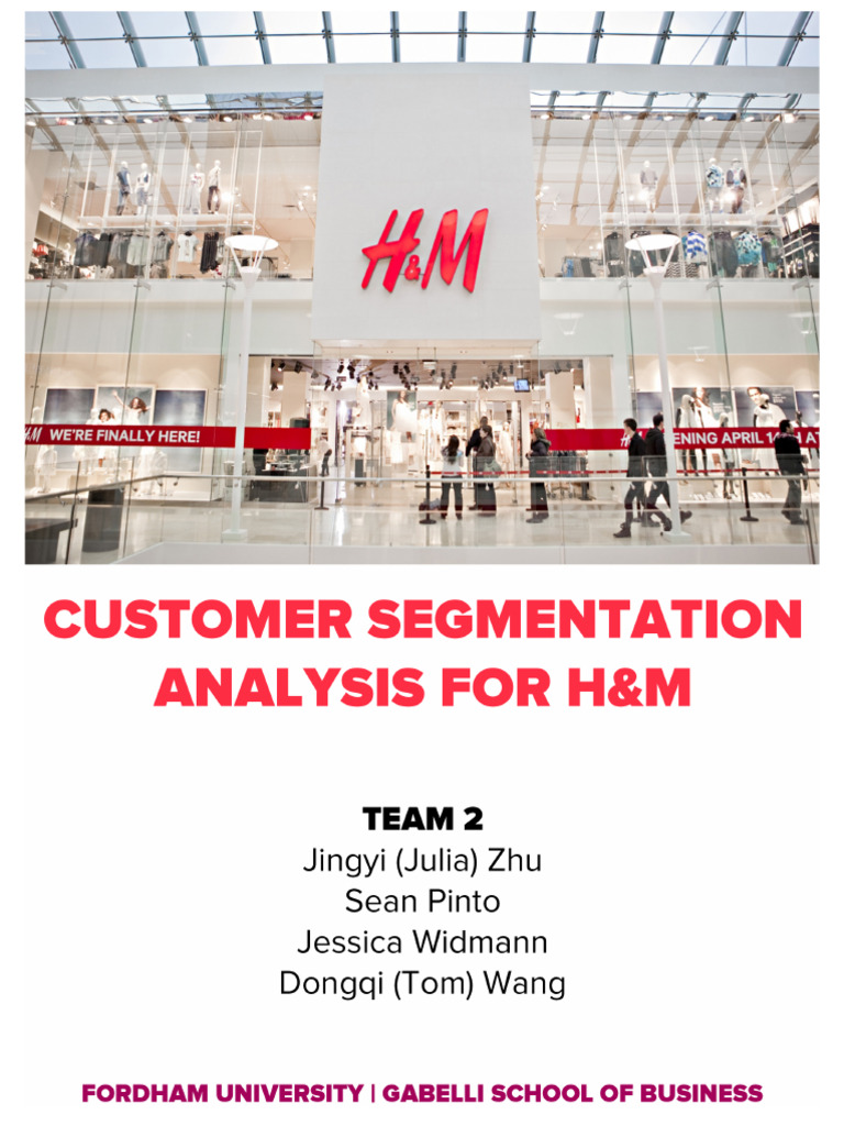 HM Customer Segmentation Report Team2 | PDF | Retail | Cluster Analysis
