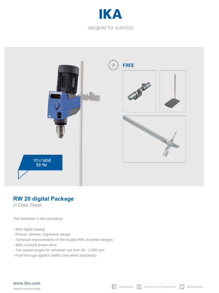Data Sheet RW 20 Digital Package | PDF | Propeller | Torque