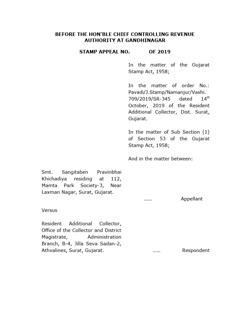 Draft Appeal | PDF