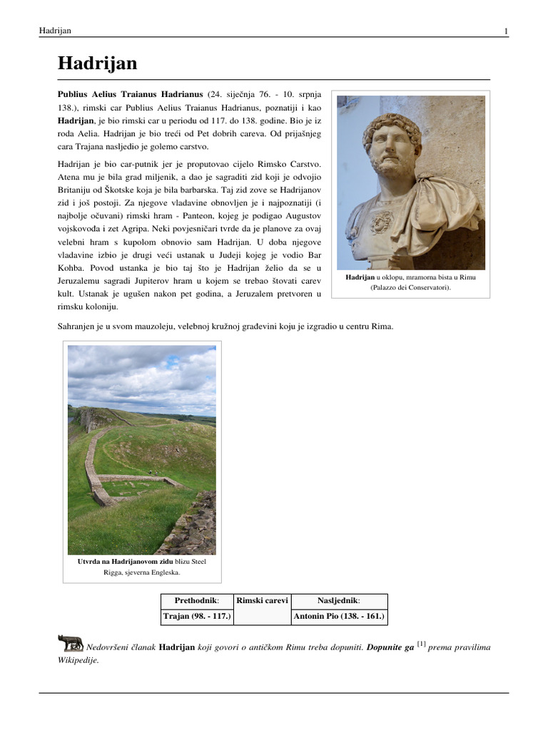 Hadrijan | PDF