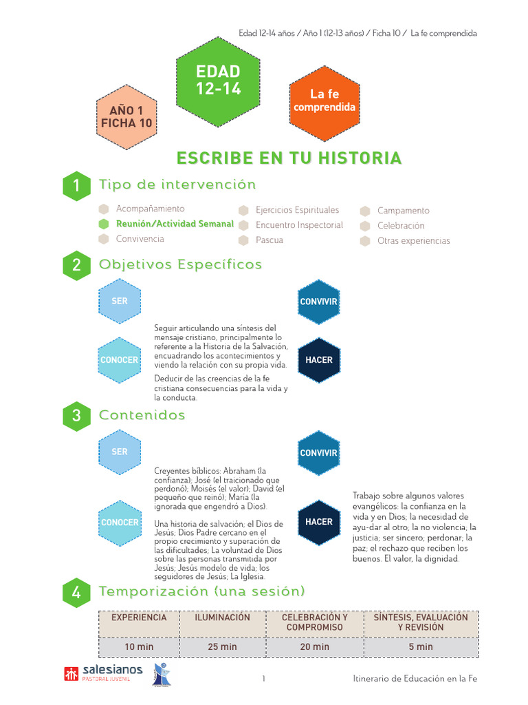 Año 4 Ficha 10 | PDF | Fe | Jesús