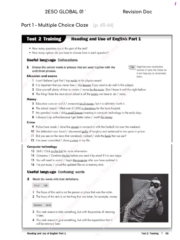 Global Revision Worksheet | PDF