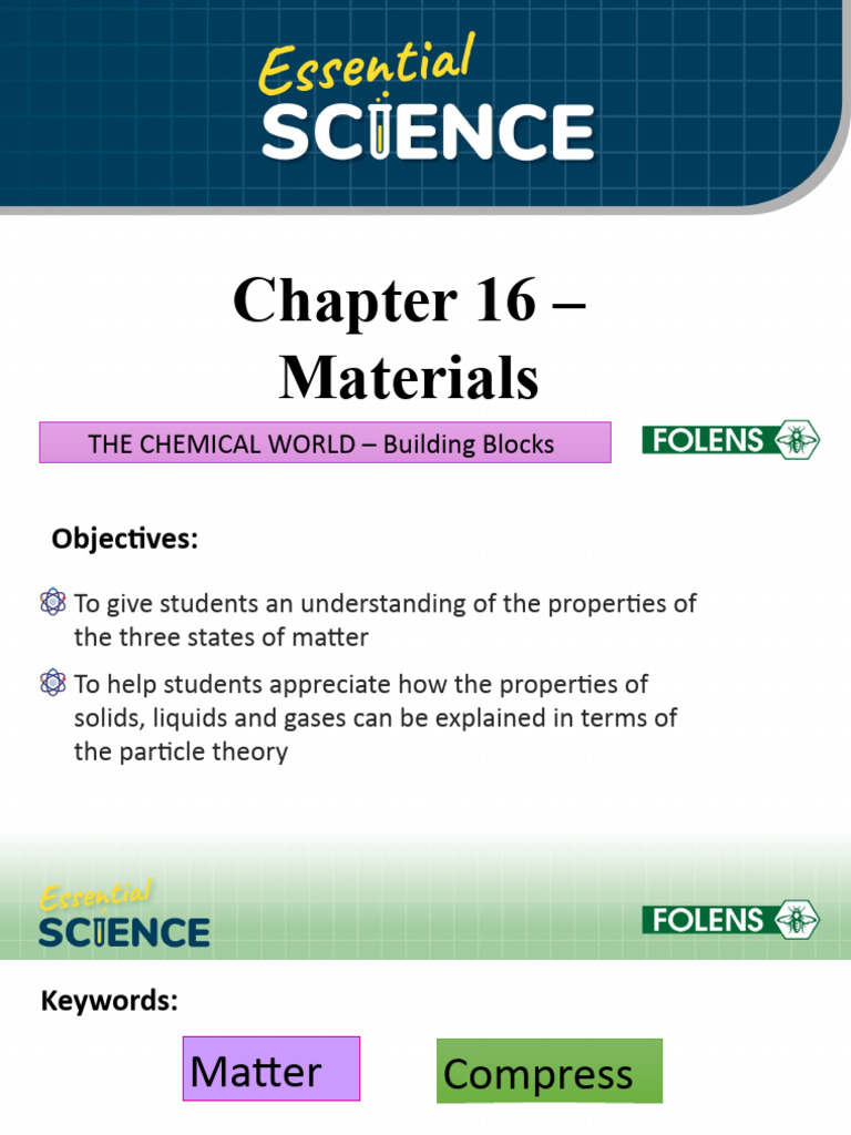 Chapter 16 - Materials: THE CHEMICAL WORLD - Building Blocks | PDF ...