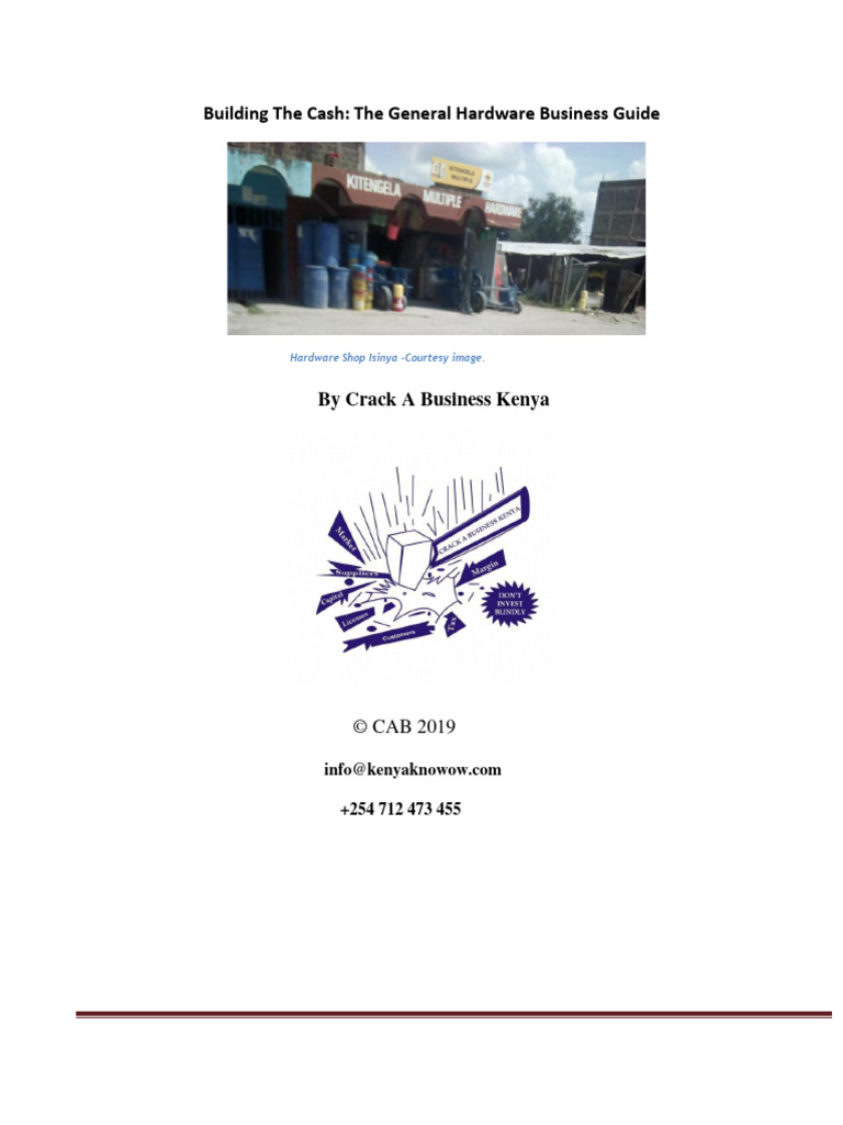 Crack A Business Kenya - Hardware Business Guide | PDF | Retail ...