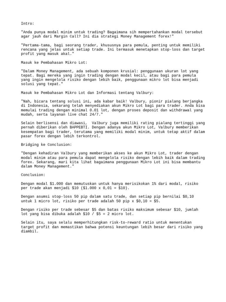 Script Campaign Valbury | PDF | Pengelolaan Keuangan & Uang | Hukum