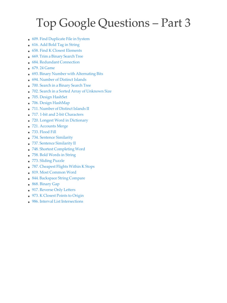 Google Questions | PDF