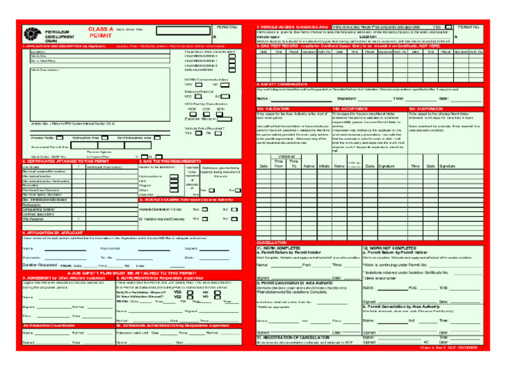 Class A Permit R1 | PDF