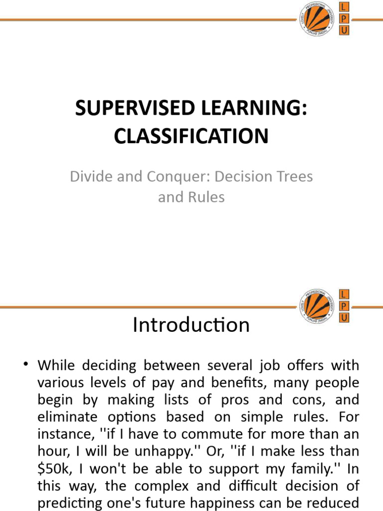 Supervised Learning-Classification Part-4 Divide and Conquer | PDF ...