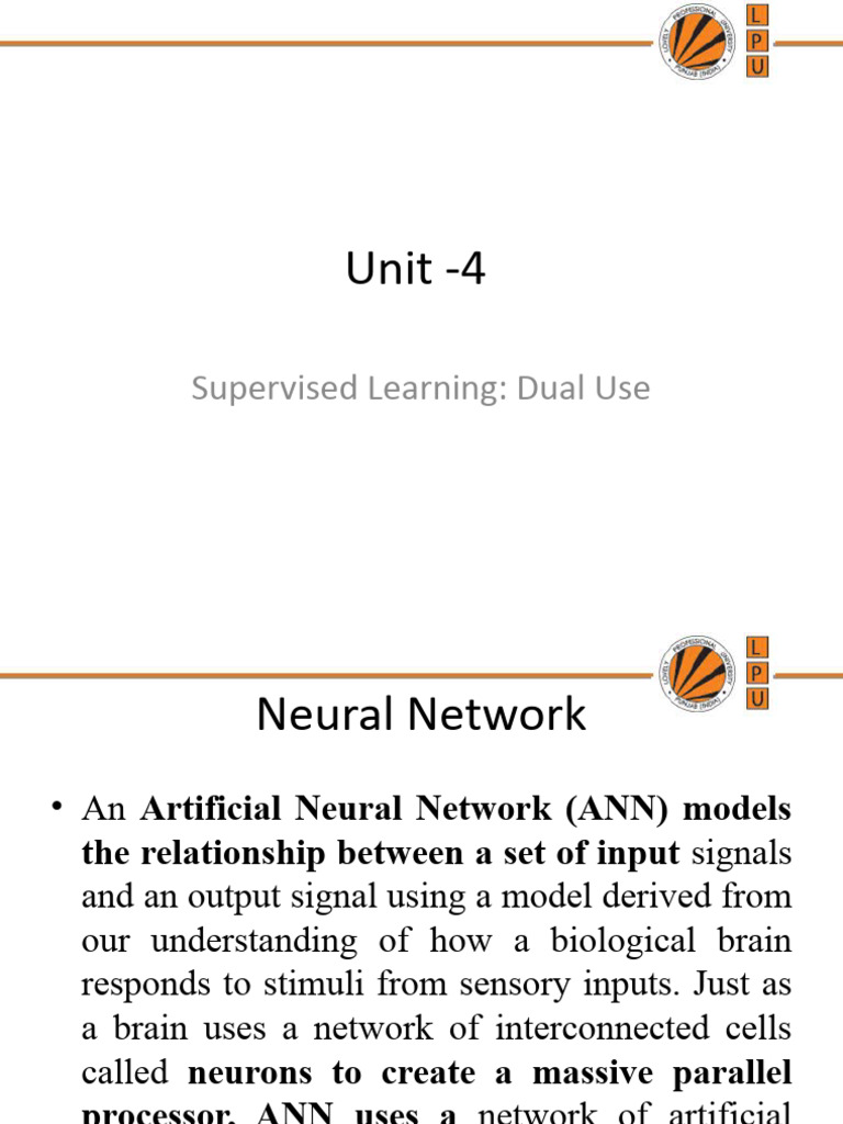 Supervised Learning Unit 4-Neural Network | PDF | Teaching Methods ...